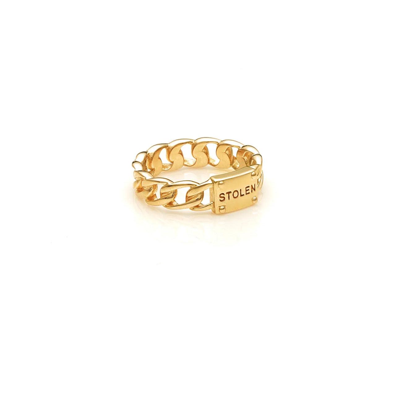 Curb Ring Slim - Gold Plated – Jamies Jewellers